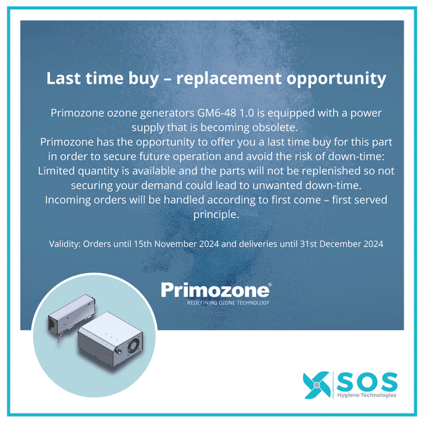 Primozone Last chance to Buy - Replace your old generators! - SOS Hygiene