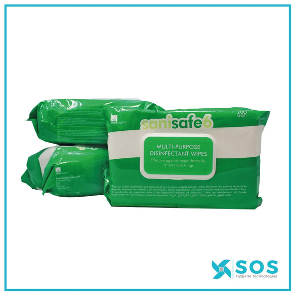 Allied Sanisafe 6 Disinfectant Wipes - SOS Hygiene