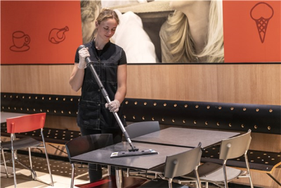 Vikan - 549101 - Easy-Shine Kit with Flexible Mop Frame, Grey - SOS Hygiene