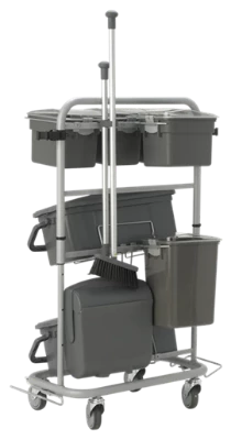 Vikan 580410 Slimliner Trolley (40 cm, Grey) - SOS Hygiene